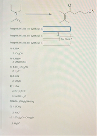Solved Heagent in Step 1 ﻿of symhesis is Theageit in Step 2 | Chegg.com