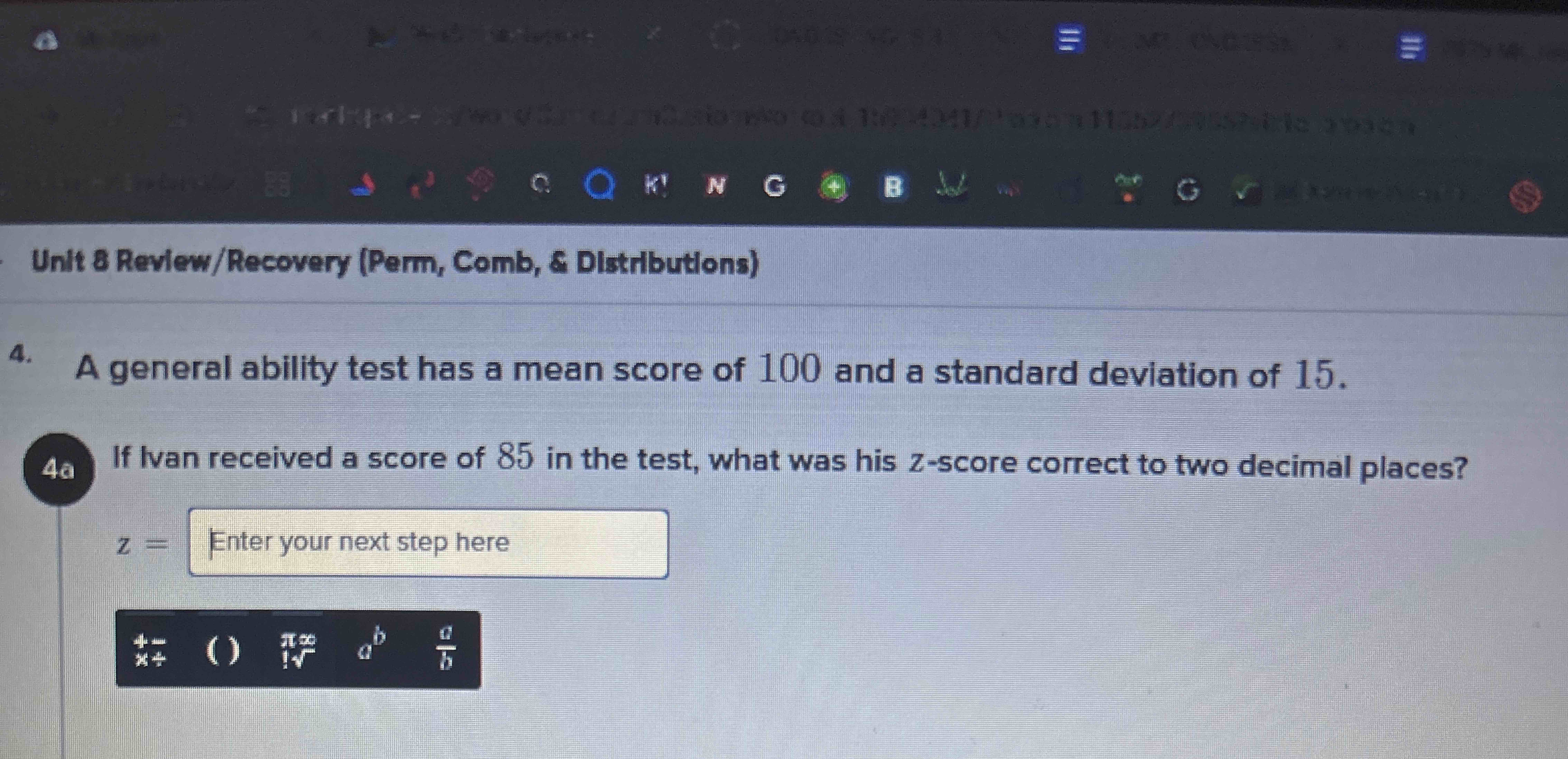 Solved Unit 8 ﻿Review/Recovery (Perm, ﻿Comb, \& | Chegg.com