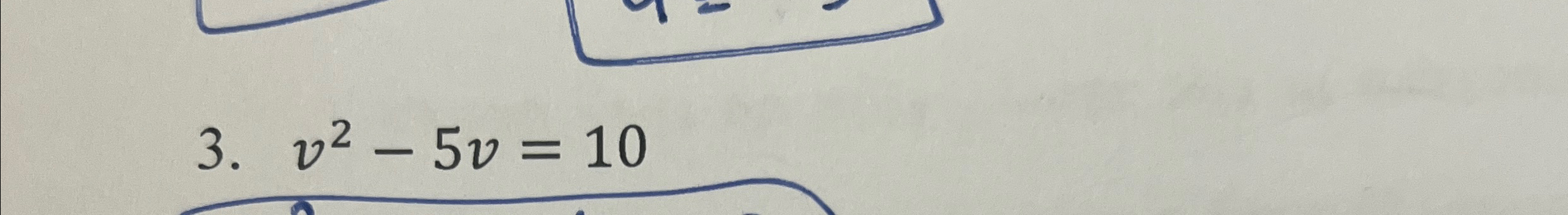 Solved v2-5v=10 | Chegg.com