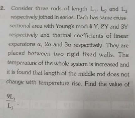 Solved Consider three rods of length L1,L2 ﻿and L3 | Chegg.com