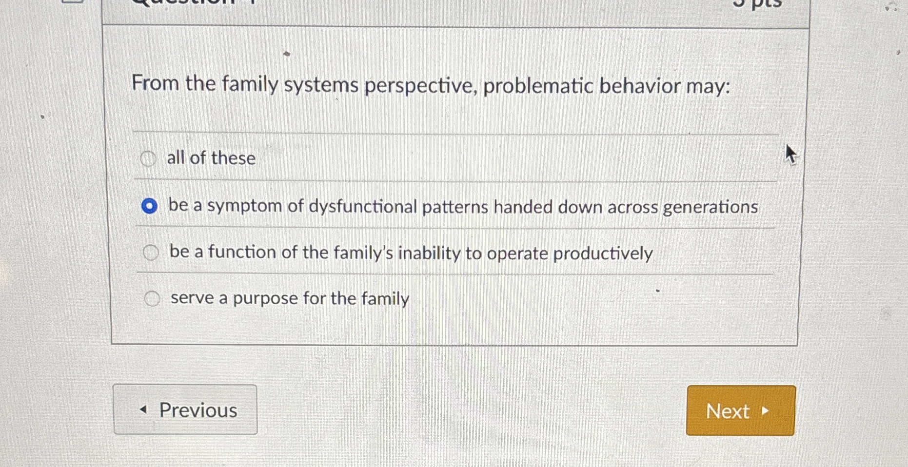 Solved From the family systems perspective, problematic | Chegg.com
