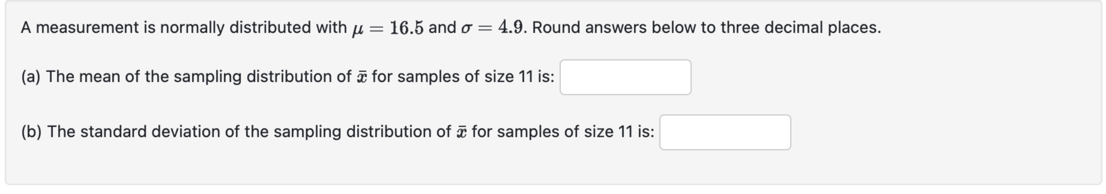 Solved A measurement is normally distributed with μ=16.5 | Chegg.com