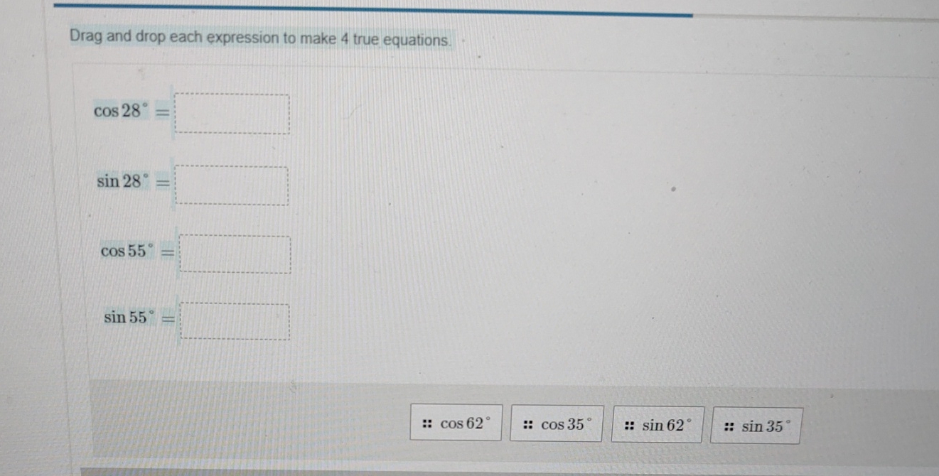 Solved Drag and drop each expression to make 4 ﻿true | Chegg.com