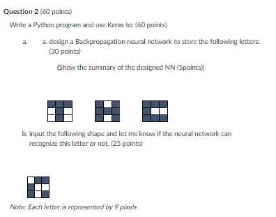 Solved Question 2 ( 60 ﻿points)Write a Python program and | Chegg.com