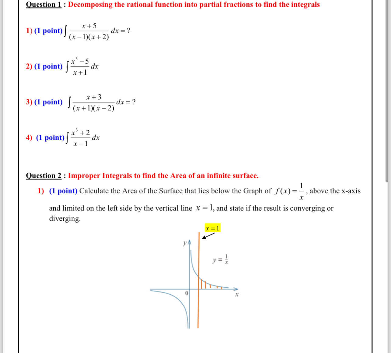 Solved Question 1 ﻿: Decomposing the rational function into | Chegg.com