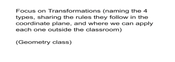 Solved Focus on Transformations (naming the 4 ﻿types, | Chegg.com