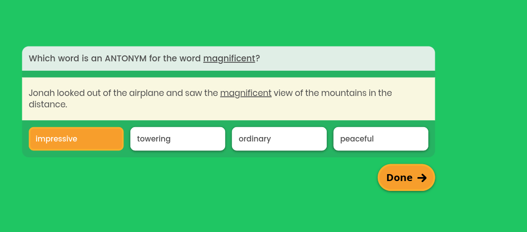 Solved Which word is an ANTONYM for the word magnificent? | Chegg.com