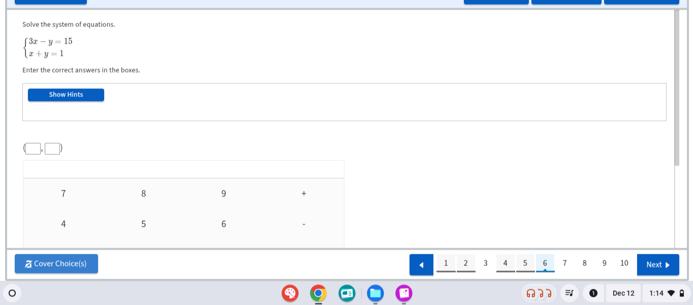 Solved code class="asciimath">Solve the system of equations. | Chegg.com