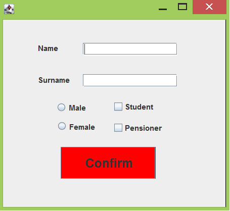 Solved Create a GUI program that allows the user only to | Chegg.com