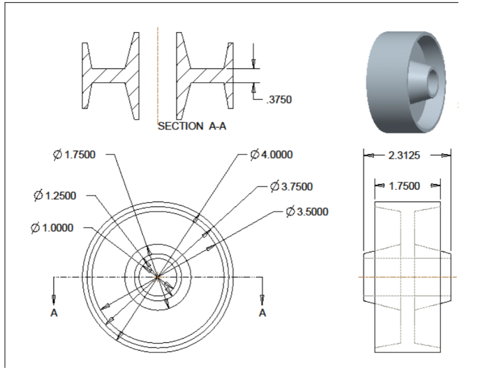 Solved Solidwork design solution needed for the provided | Chegg.com