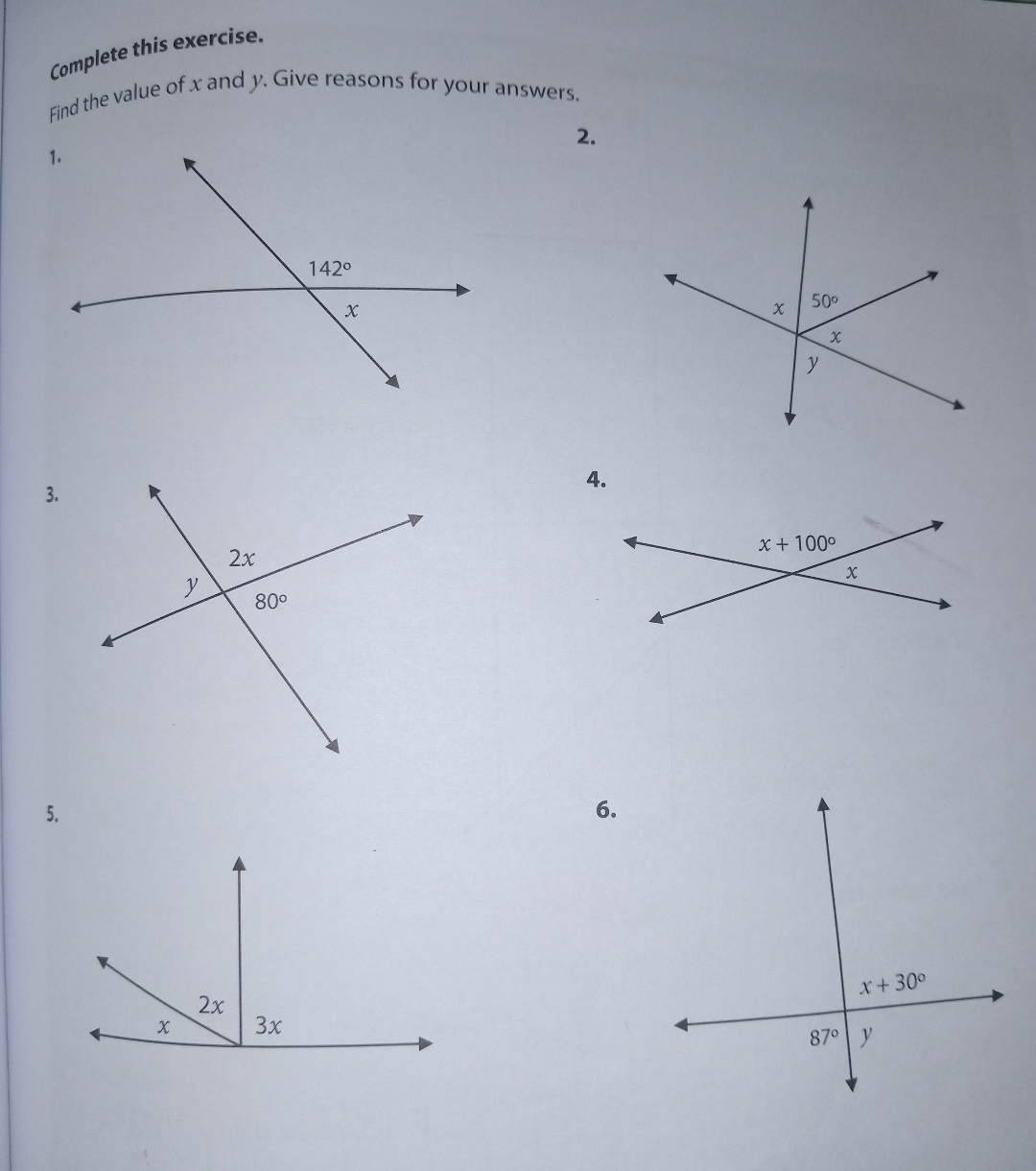 Solved complete this exercise.Find the value of x ﻿and y. | Chegg.com