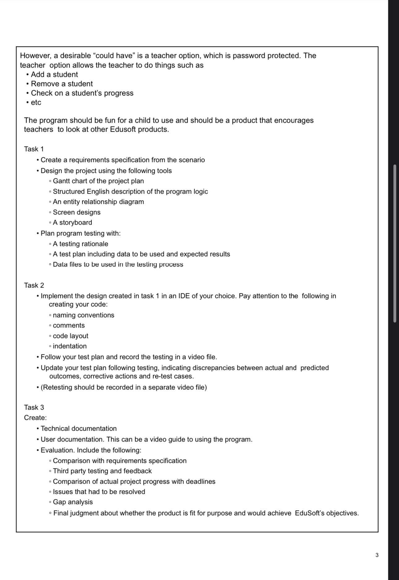 Solved Description of Assessment Task (mapped to Assessment | Chegg.com