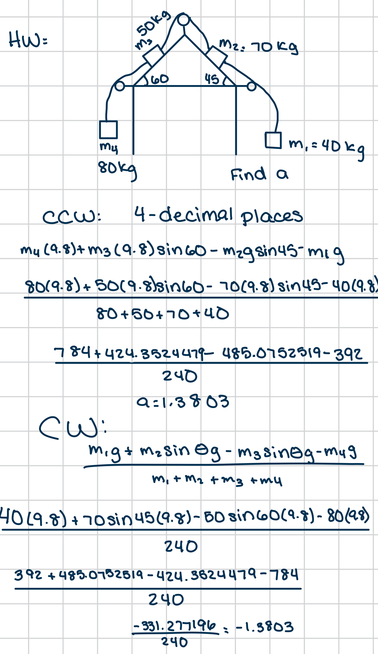 Solved Hω=ccw: 4-decimal | Chegg.com