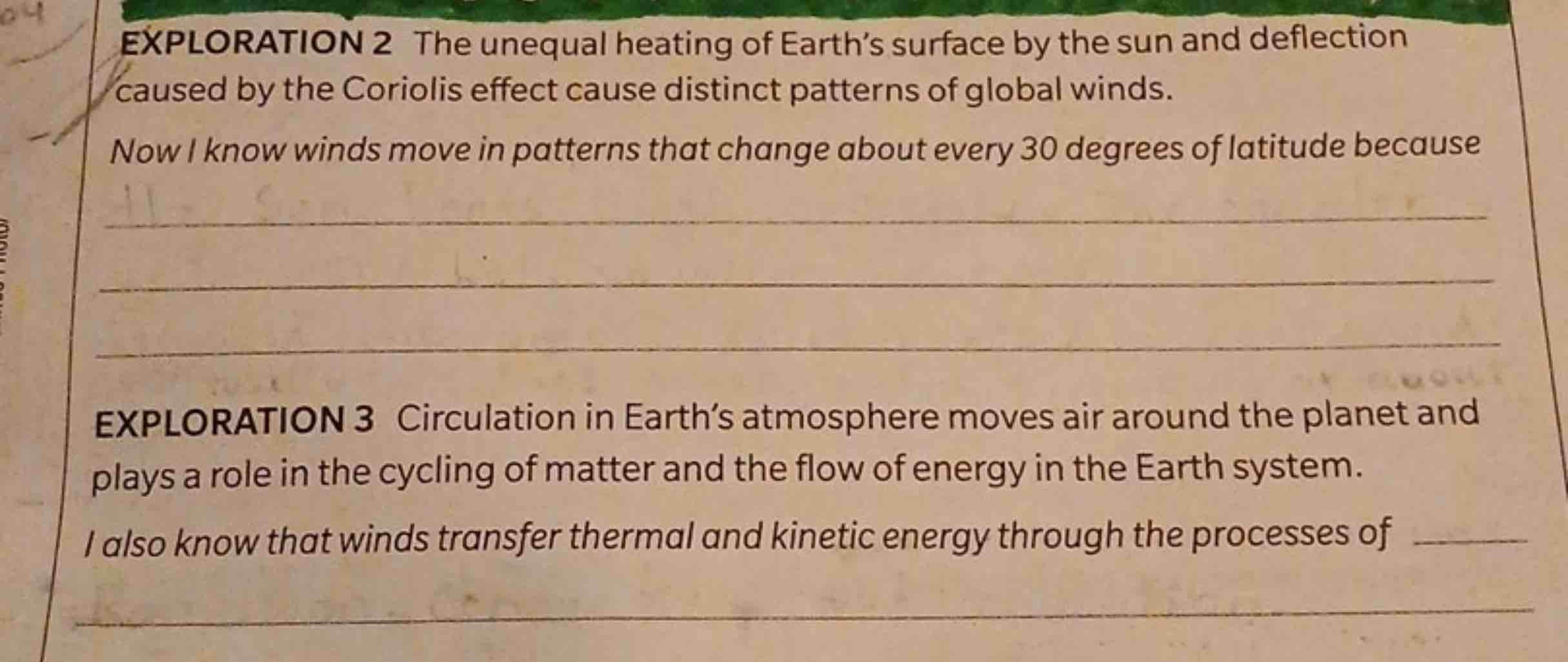 Solved EXPLORATION 2 ﻿The unequal heating of Earth's surface | Chegg.com