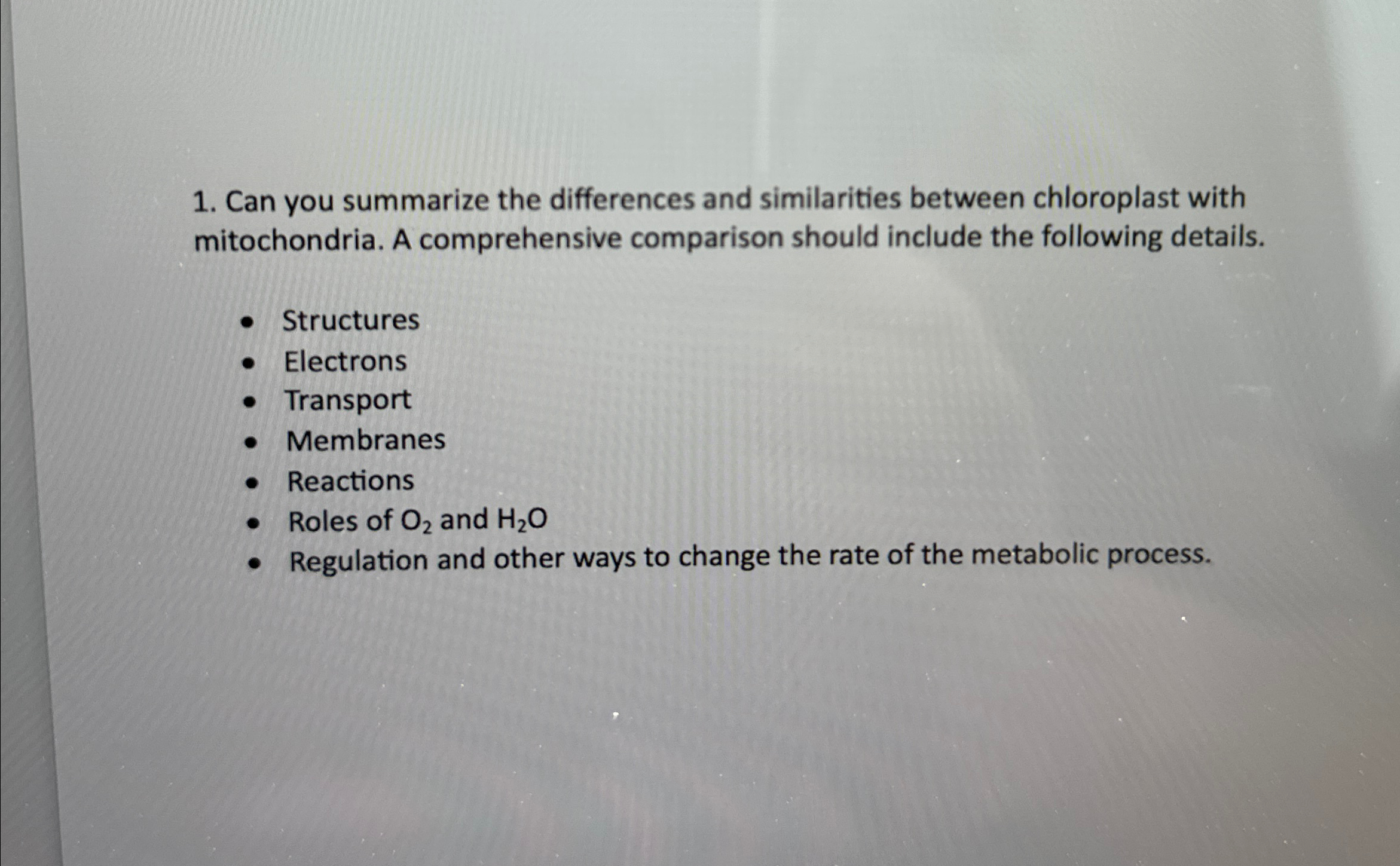 Solved Can you summarize the differences and similarities | Chegg.com