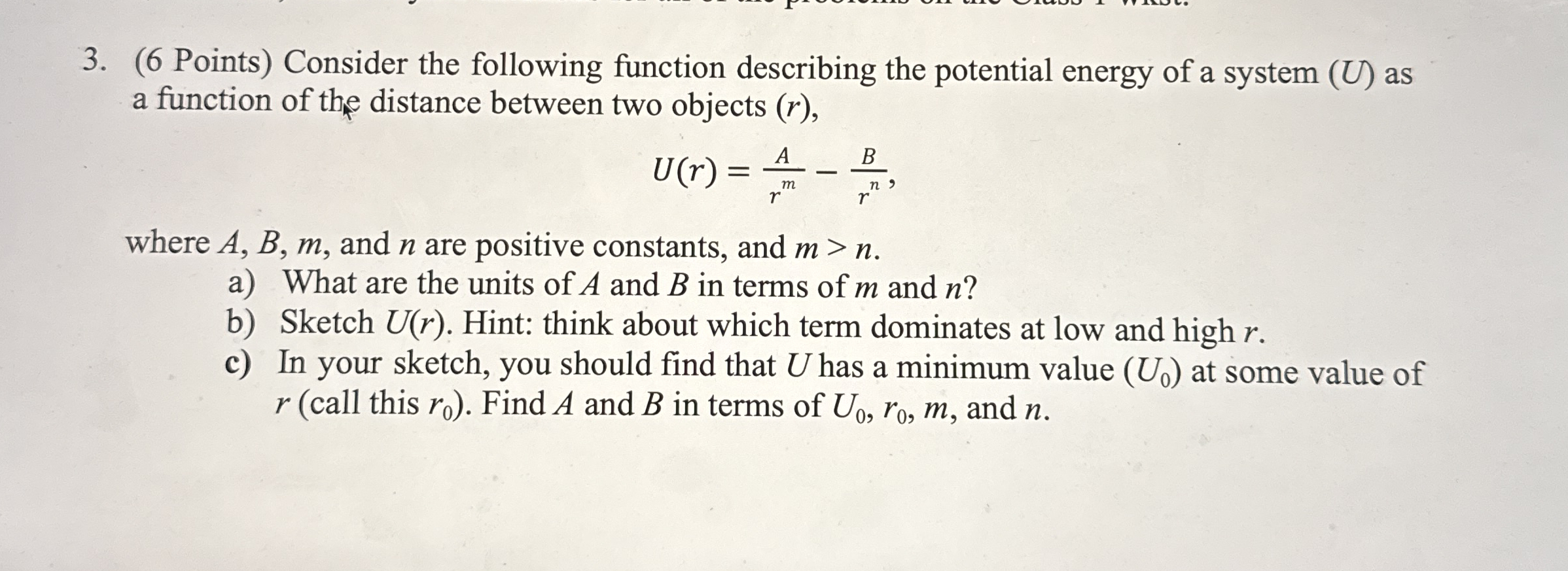 Solved (6 ﻿Points) ﻿Consider the following function | Chegg.com
