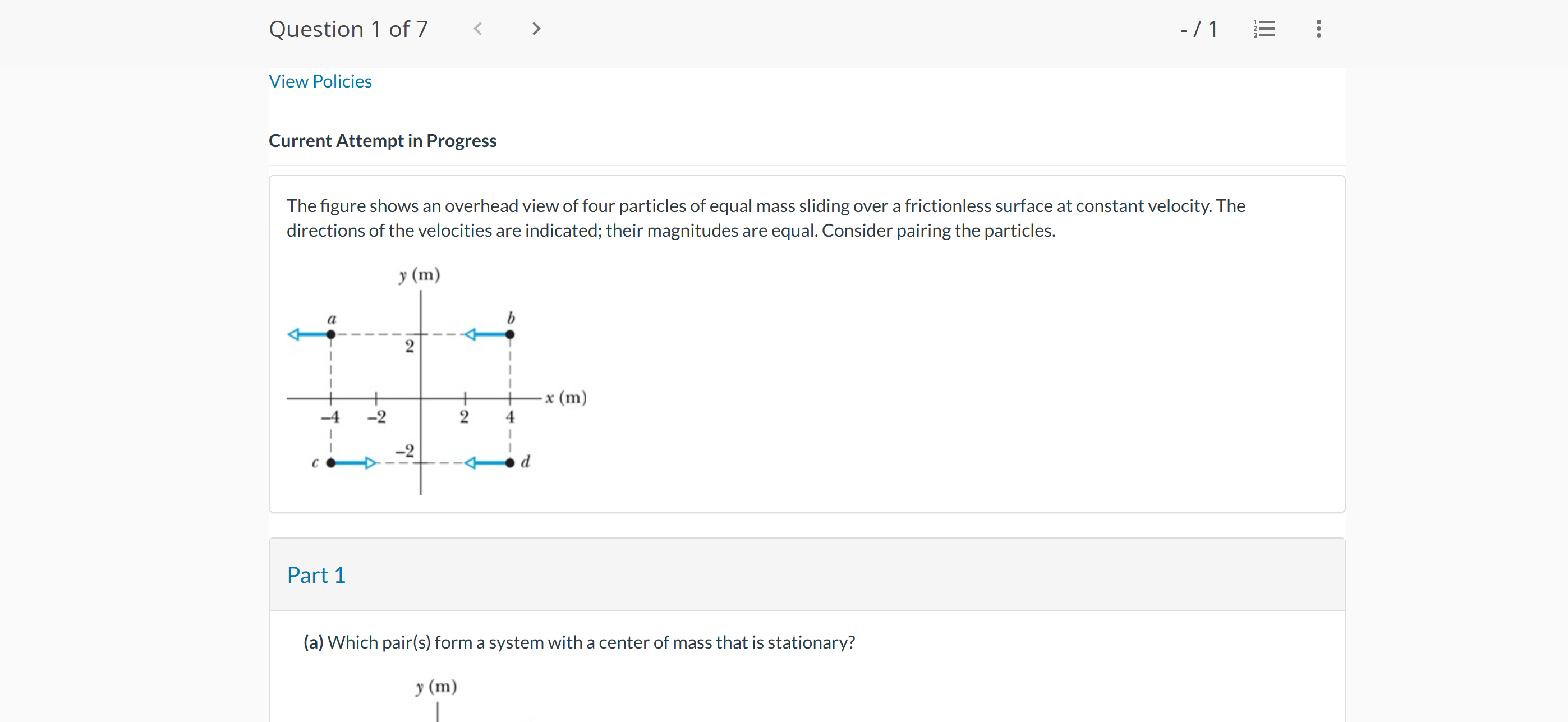 Solved The figure shows an overhead view of four particles | Chegg.com