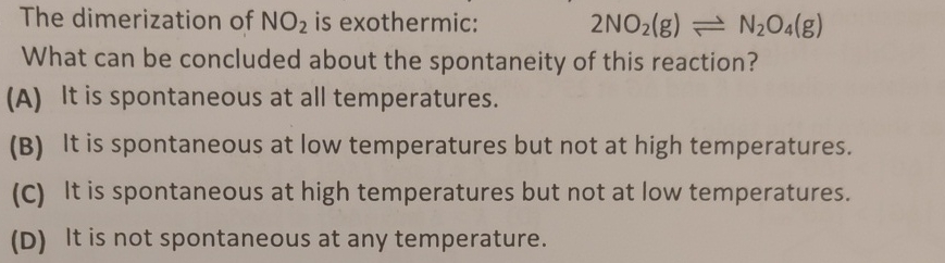 Solved The dimerization of NO2 ﻿is exothermic: | Chegg.com