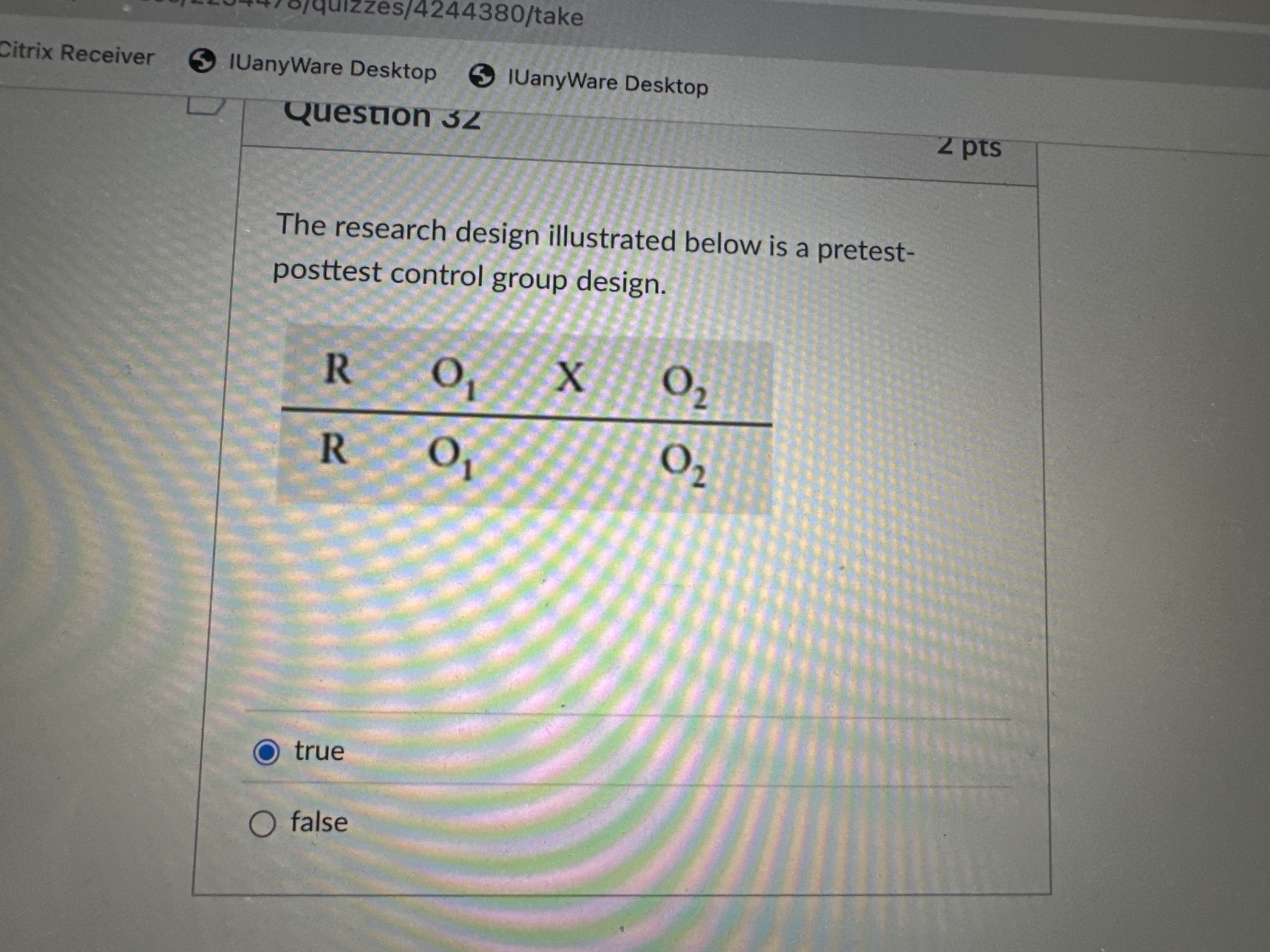 Solved Question 3?? ﻿The research design illustrated below | Chegg.com