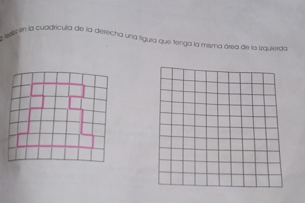 Solved en la cuadricula de la derecha una figura que tenga | Chegg.com