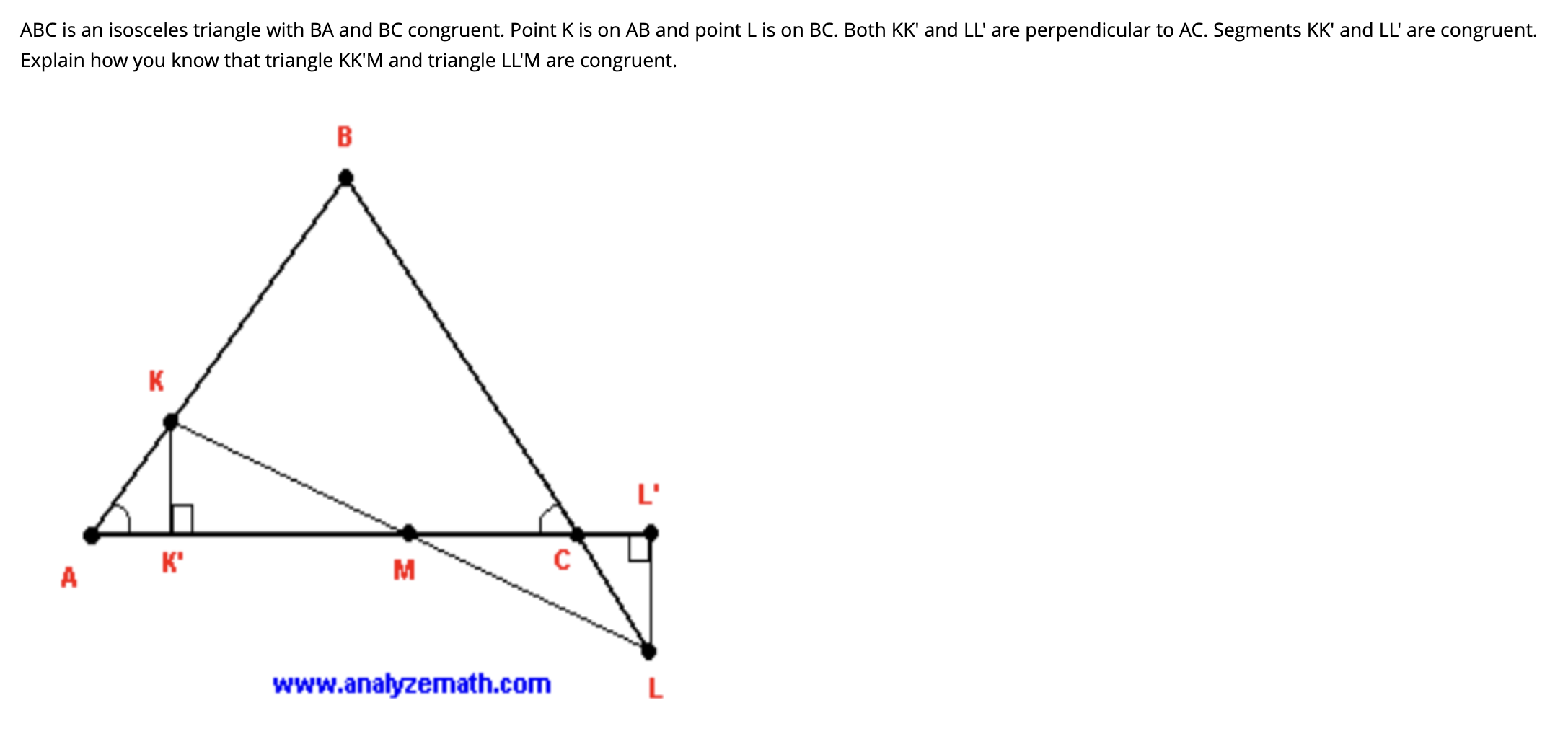 Solved code class="asciimath">ABC is an isosceles triangle | Chegg.com
