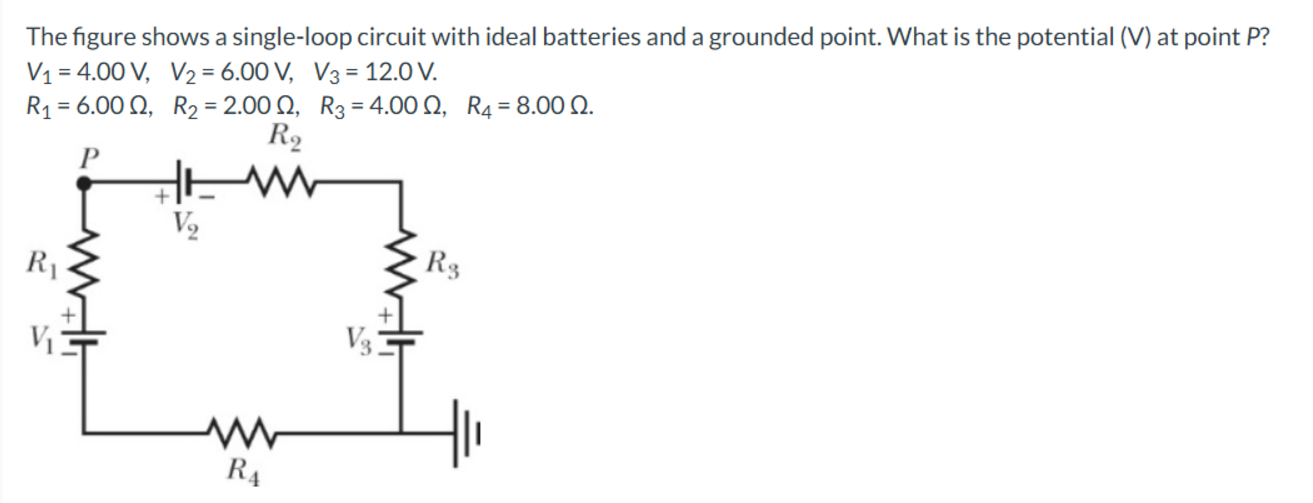 The figure shows a single-loop circuit with ideal | Chegg.com
