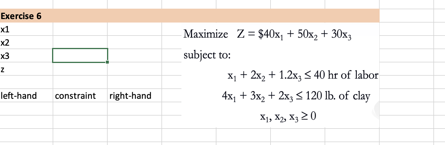 Solved code class="asciimath"> ﻿Exercise 6 ﻿x1 ﻿Maximize | Chegg.com