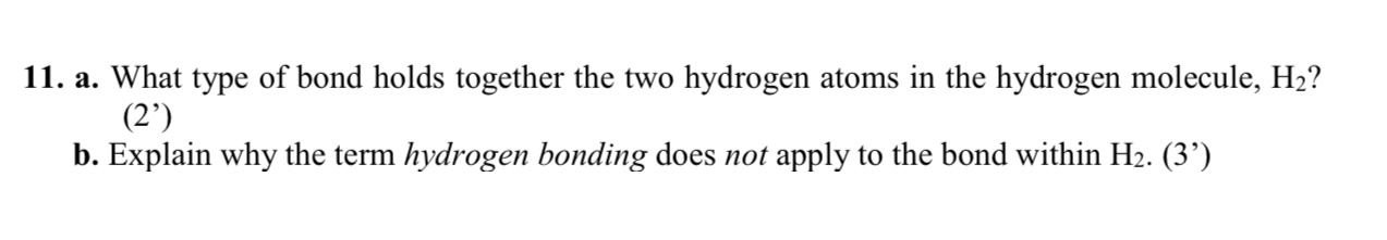 Solved code class="asciimath">a. ﻿What type of bond holds | Chegg.com