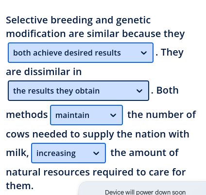 Solved Selective breeding and genetic modification are | Chegg.com