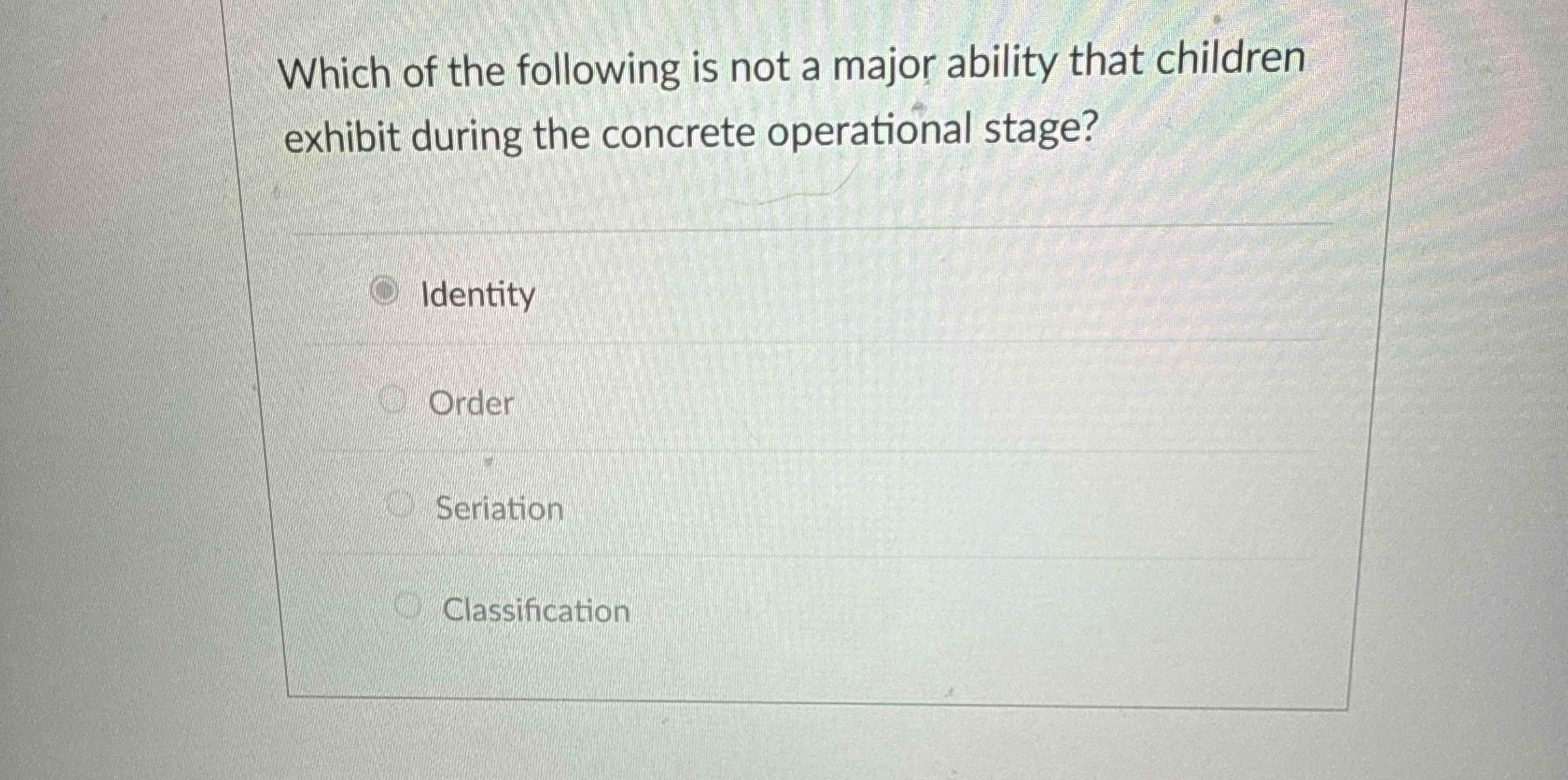 Solved Which of the following is not a major ability that | Chegg.com