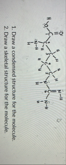 Solved Draw a condensed structure for the molecule.Draw a | Chegg.com