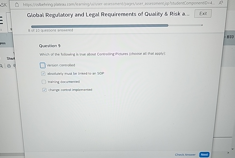 Global Regulatory and Legal Requirements of Quality & | Chegg.com
