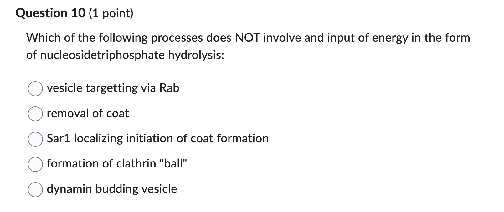 Solved Question 10 (1 ﻿point) ﻿Which of the following | Chegg.com