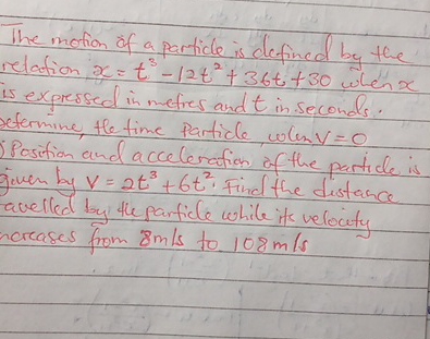 Solved The motion of a particle is defined by the retation | Chegg.com