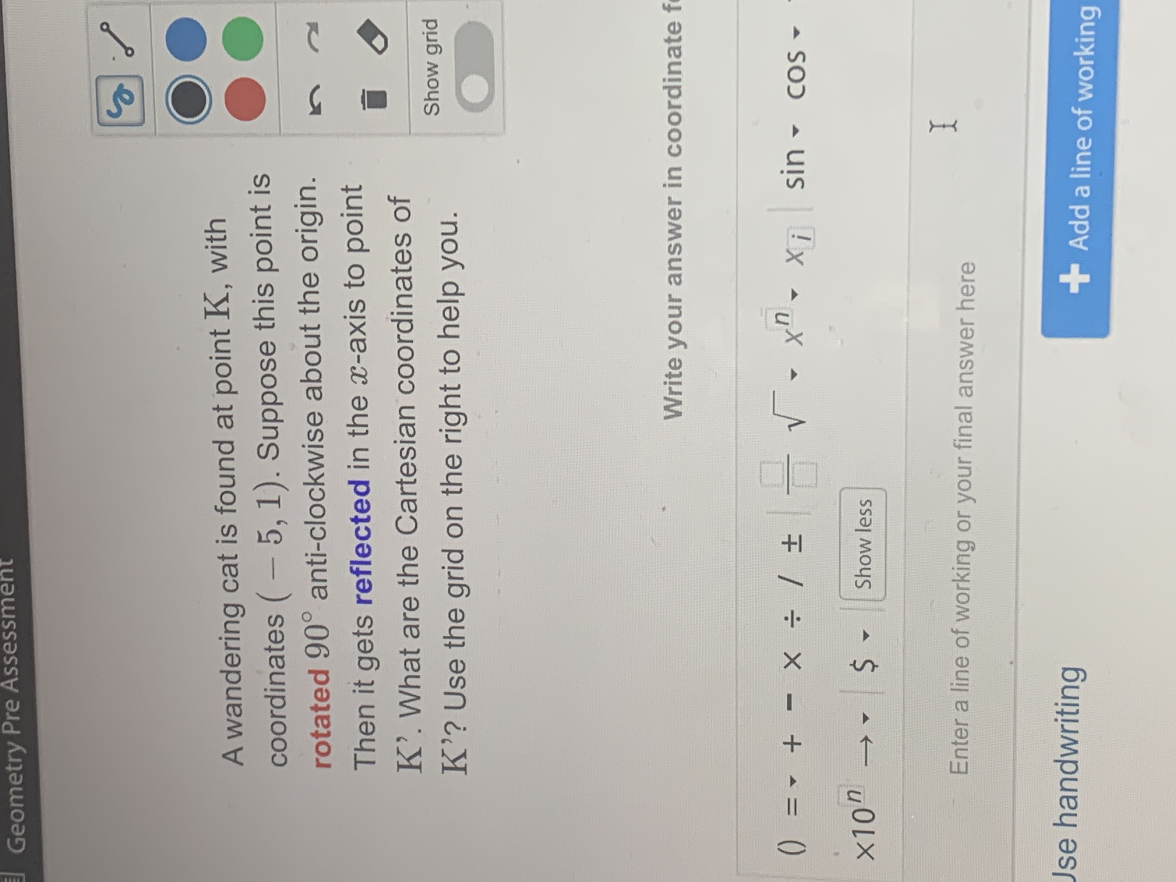 Solved code class="asciimath">Geometry Pre Assessment A | Chegg.com