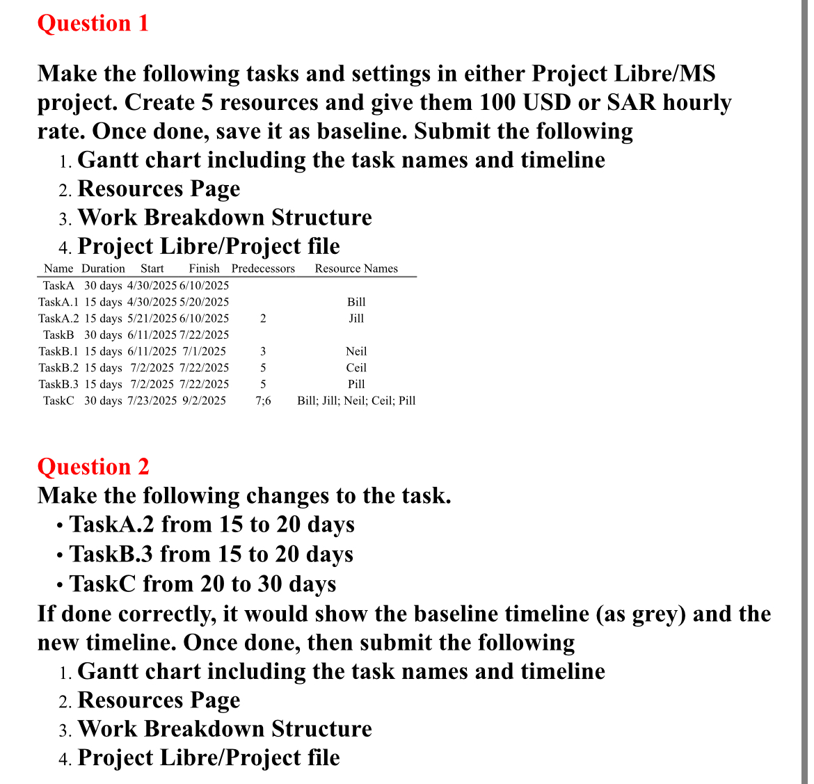 Question 1 ﻿Make the following tasks and settings in | Chegg.com
