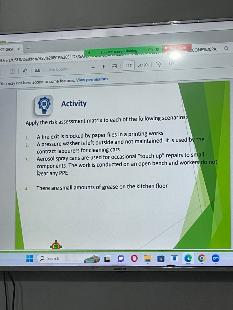 Solved code class="asciimath">Activity Apply the risk | Chegg.com