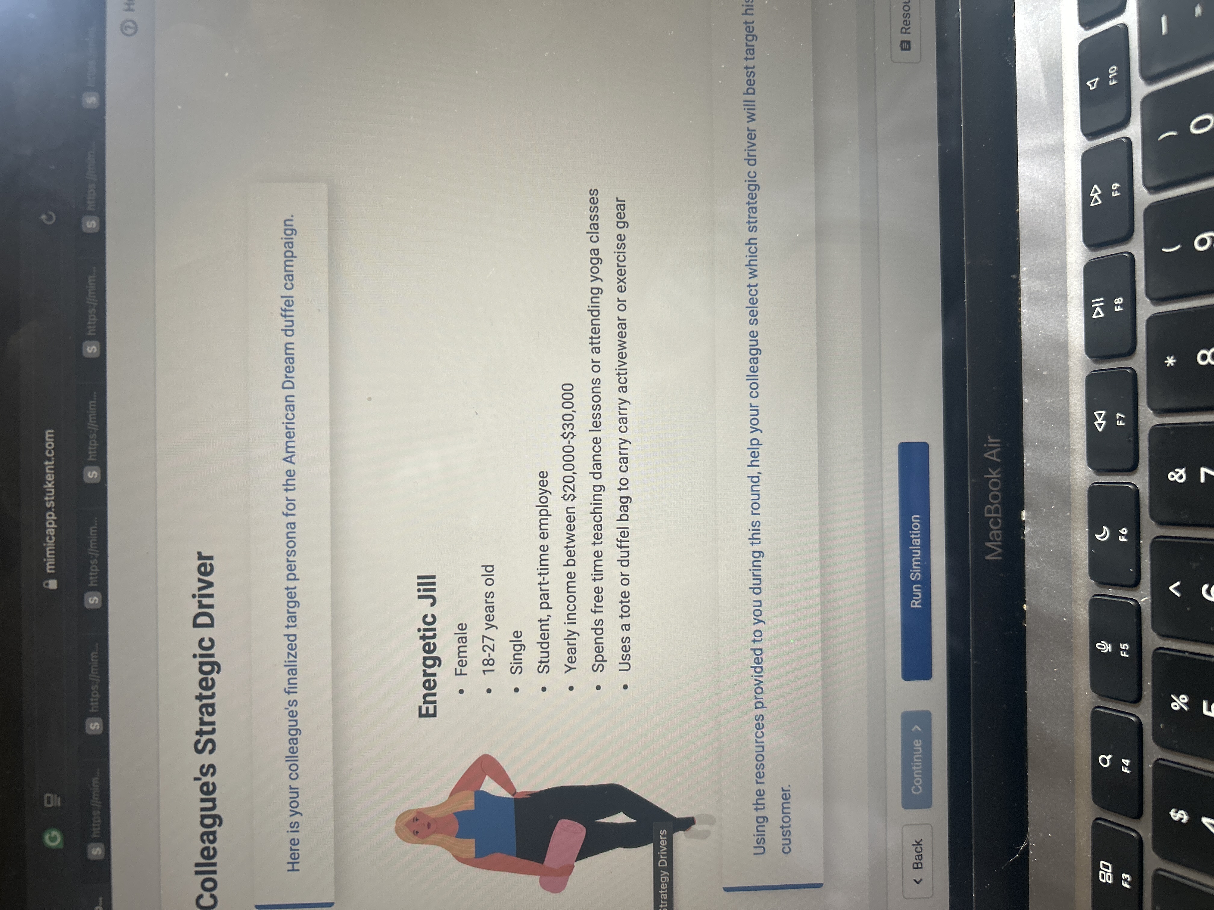 Solved Here is your colleague's finalized target persona for | Chegg.com