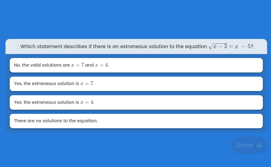 Solved Which statement describes if there is an extraneous | Chegg.com