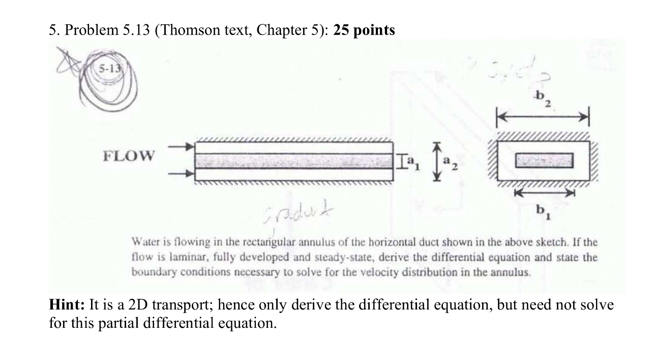 Solved Hint: It is a 2D transport; hence only derive the | Chegg.com