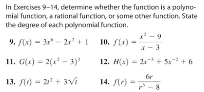 Solved In Exercises 9-14, ﻿determine whether the function is | Chegg.com