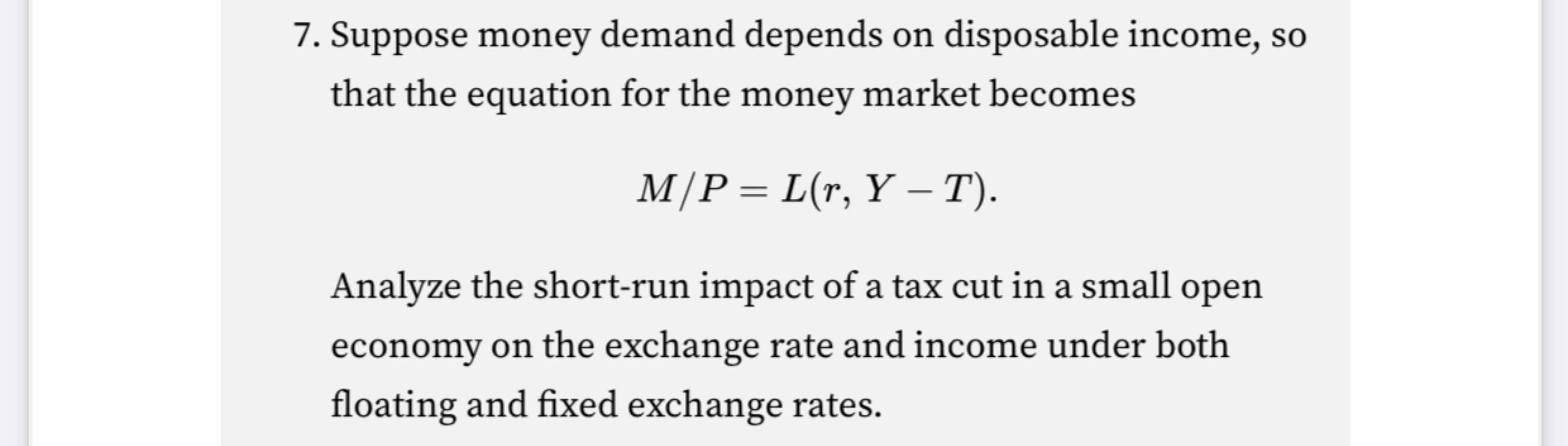 Solved Suppose money demand depends on disposable income, so | Chegg.com
