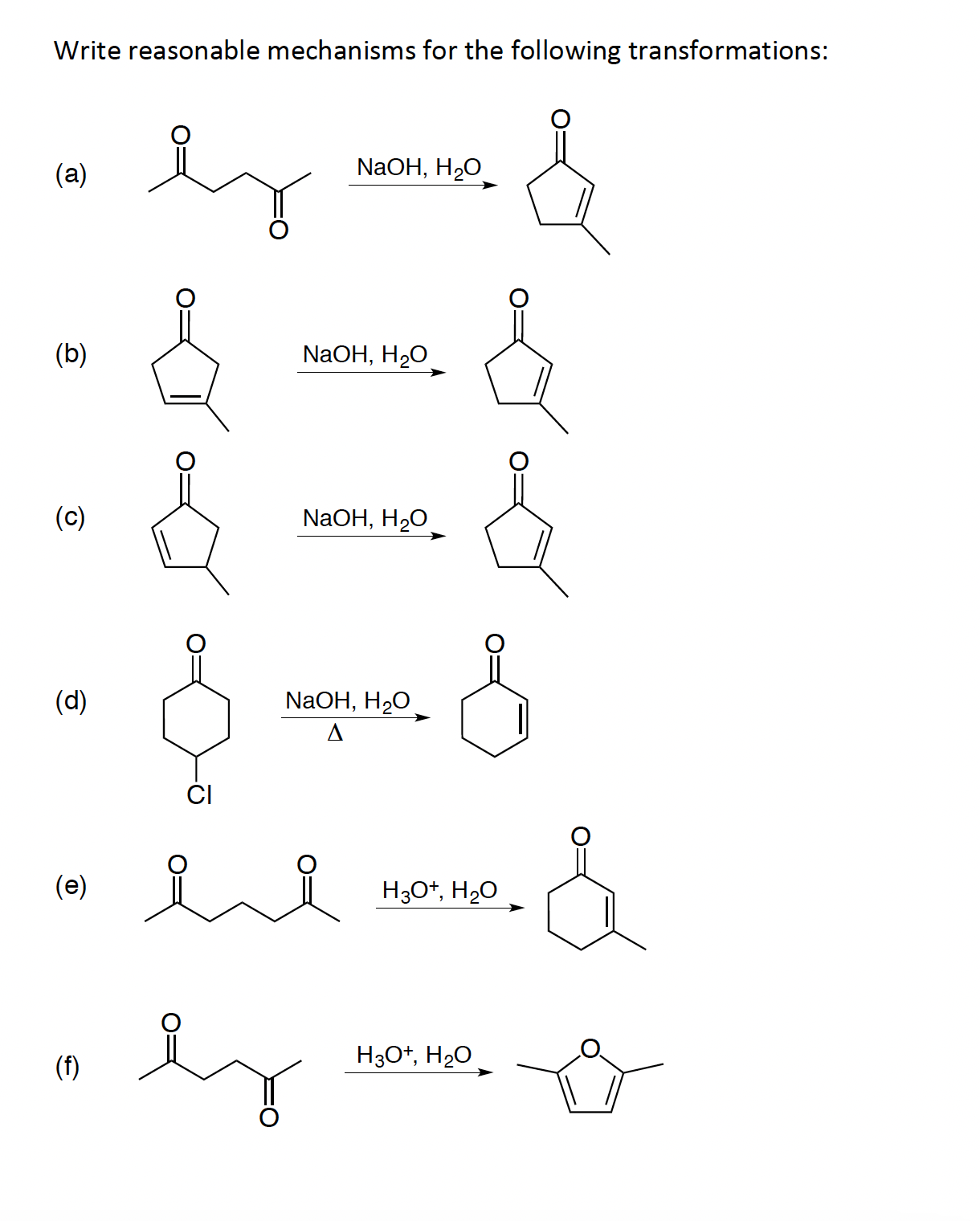 Solved Write a mechanisms for the following | Chegg.com