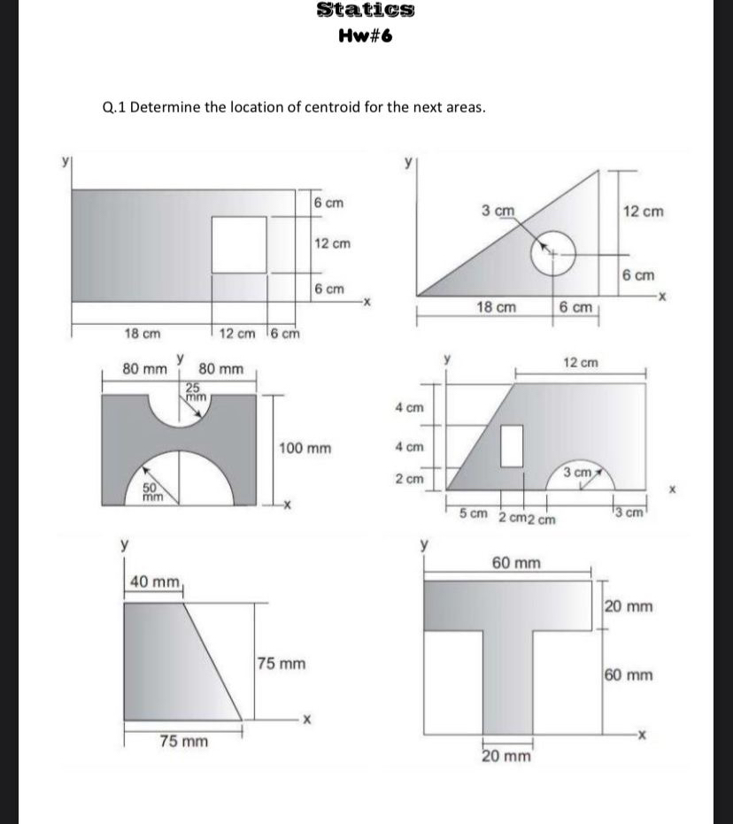 Solved Determine the location of centroid for the next | Chegg.com