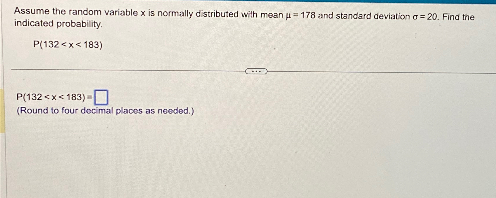 Solved Assume the random variable x ﻿is normally distributed | Chegg.com