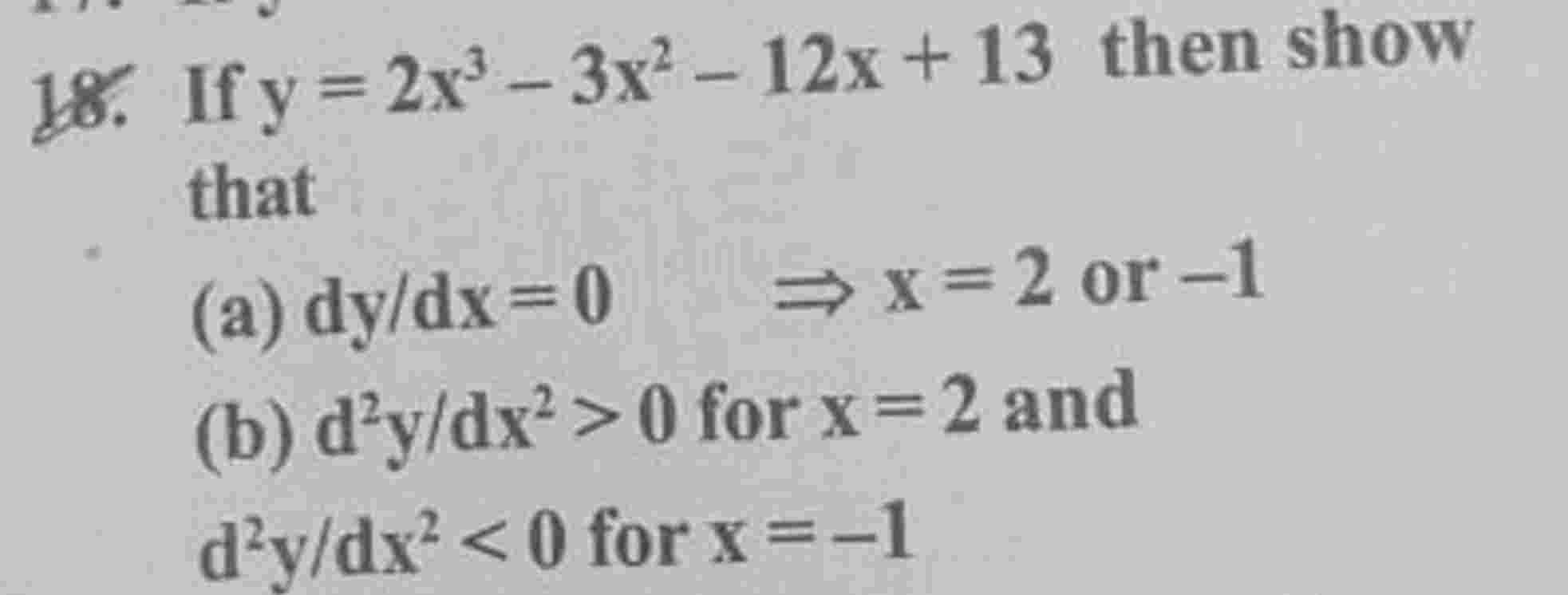 code class="asciimath">If y=2x^(3)-3x^(2)-12x+13 | Chegg.com