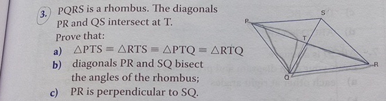 Solved code class="asciimath">PQRS is a rhombus. The | Chegg.com
