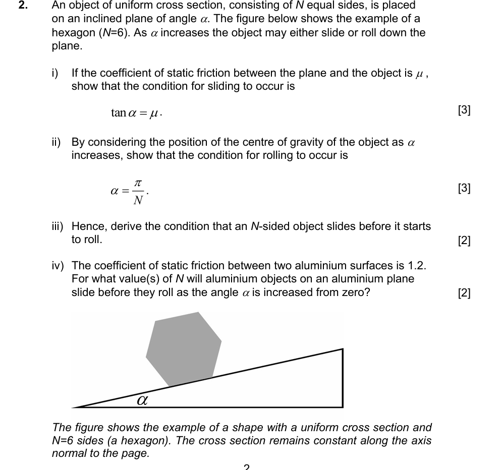 Solved An object of uniform cross section, consisting of N | Chegg.com