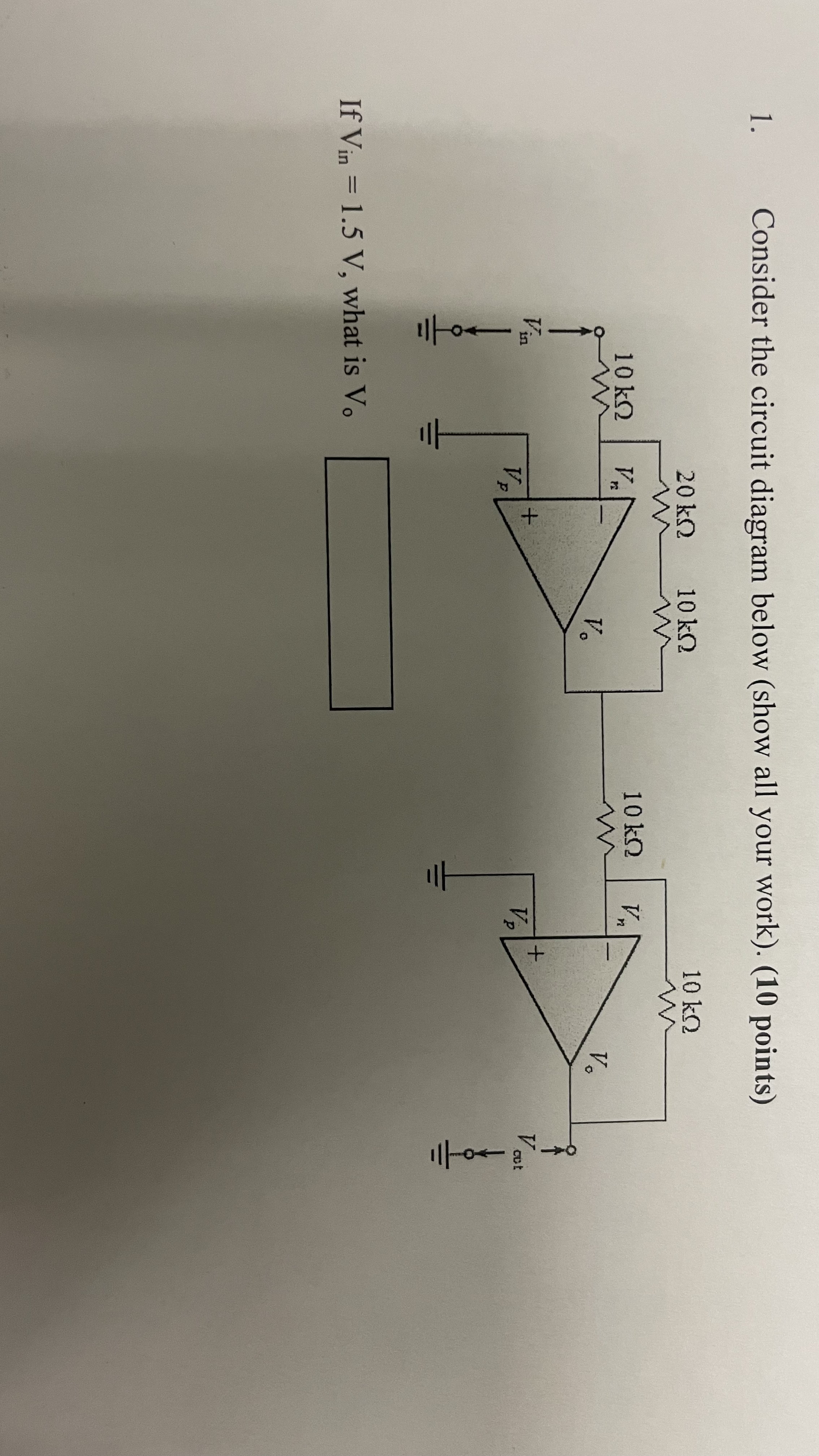 Solved code class="asciimath">10 ﻿points V_(in )=1.5V, ﻿what | Chegg.com