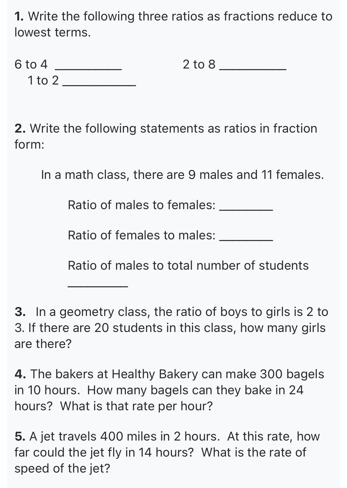 Solved Write the following three ratios as fractions reduce | Chegg.com